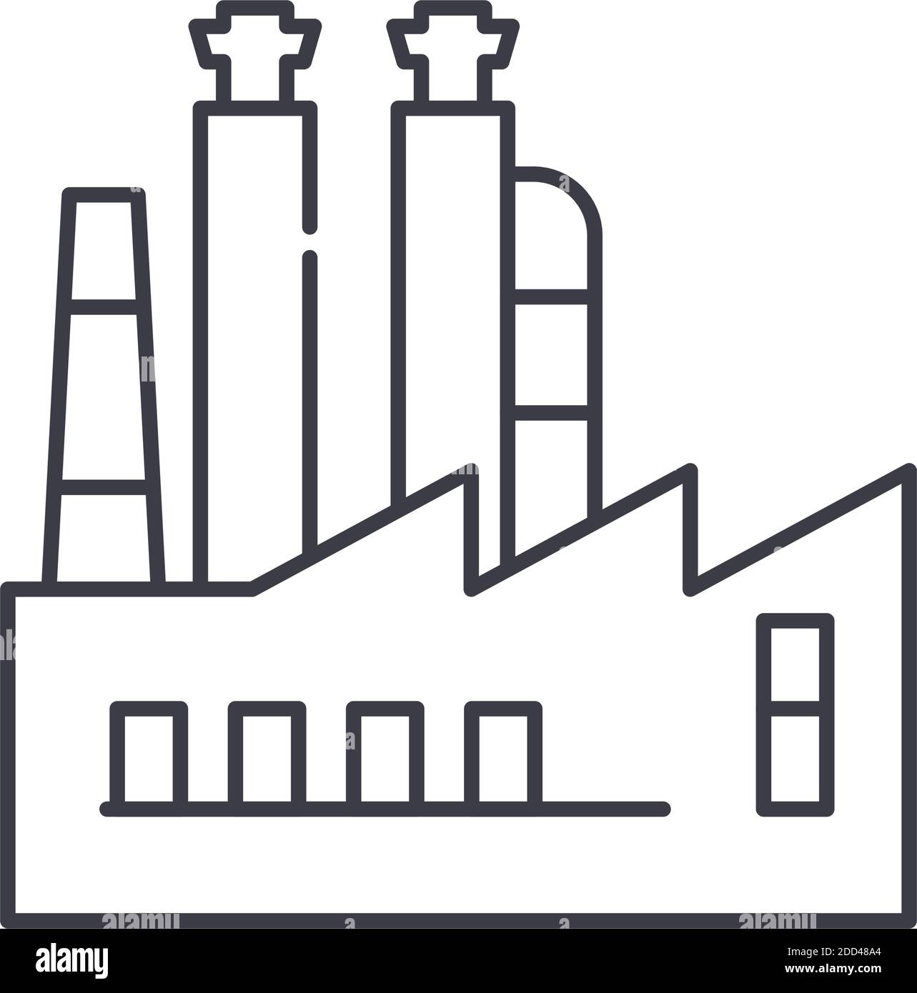 Factory concept icon, linear isolated illustration, thin line vector ... Factory concept icon, linear isolated illustration, thin line vector ...