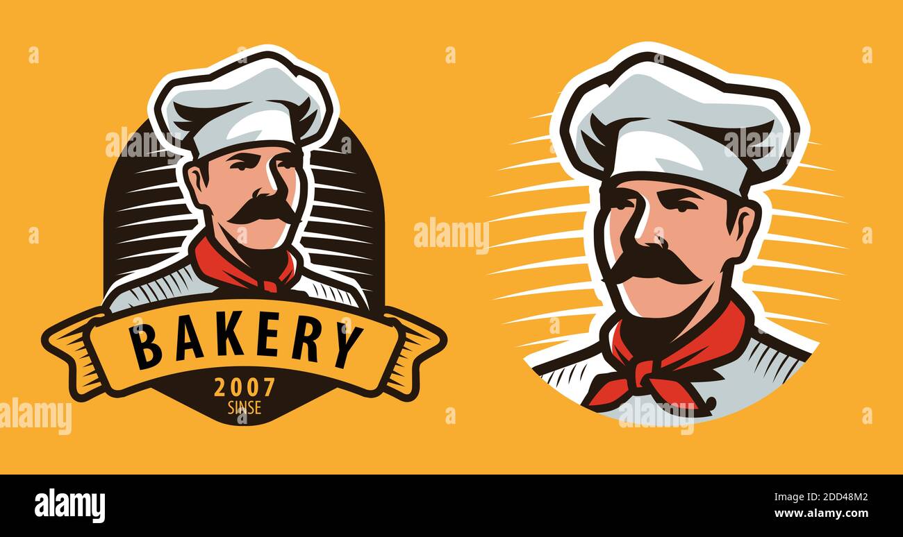 Chef symbol or label. Food concept vector illustration Stock Vector ...