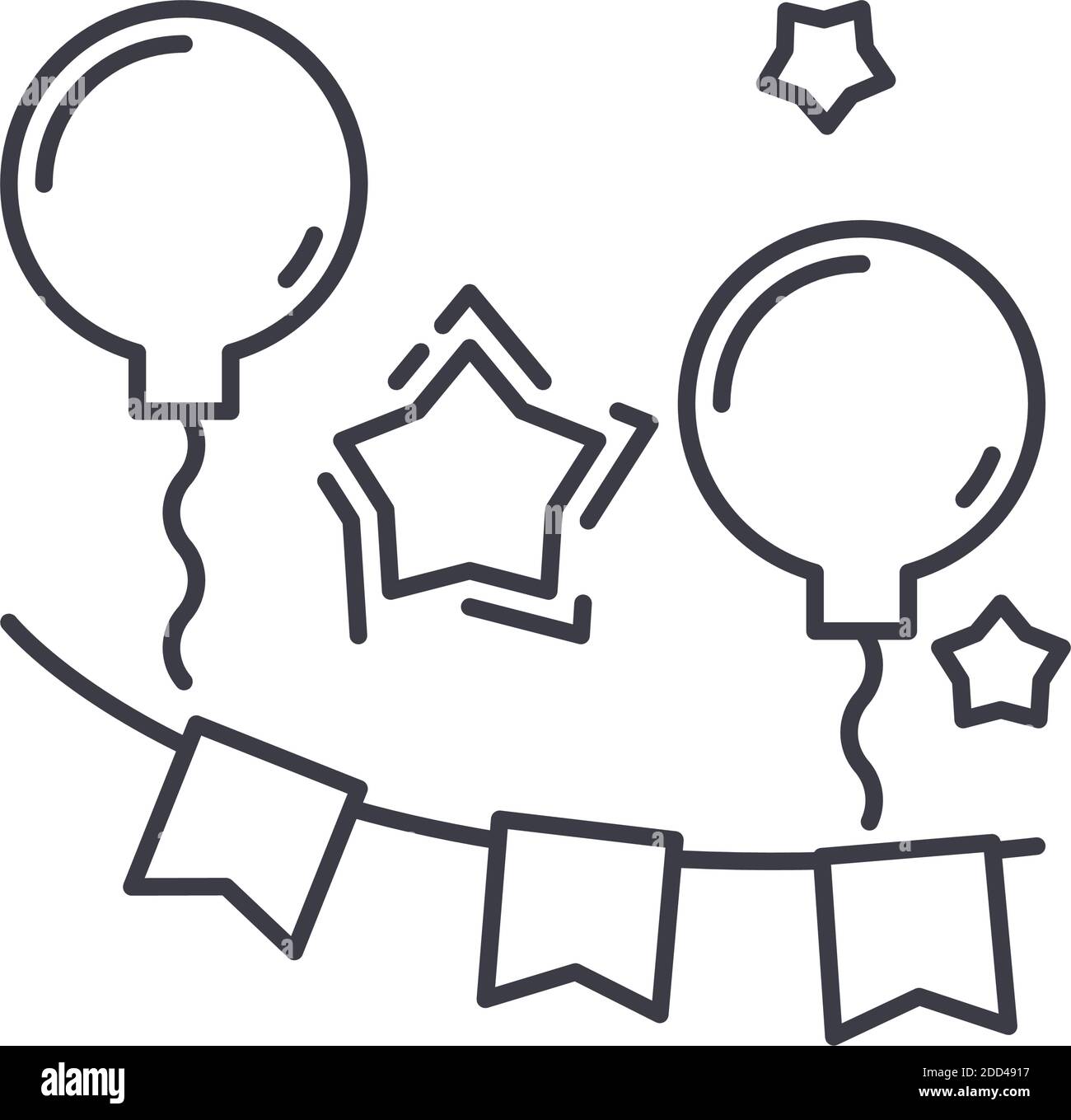 Fairground icon, linear isolated illustration, thin line vector, web ...