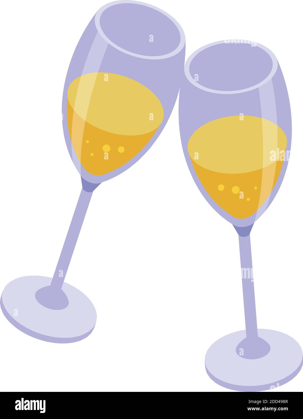 Champagne glass cheers icon. Isometric of champagne glass cheers vector ...