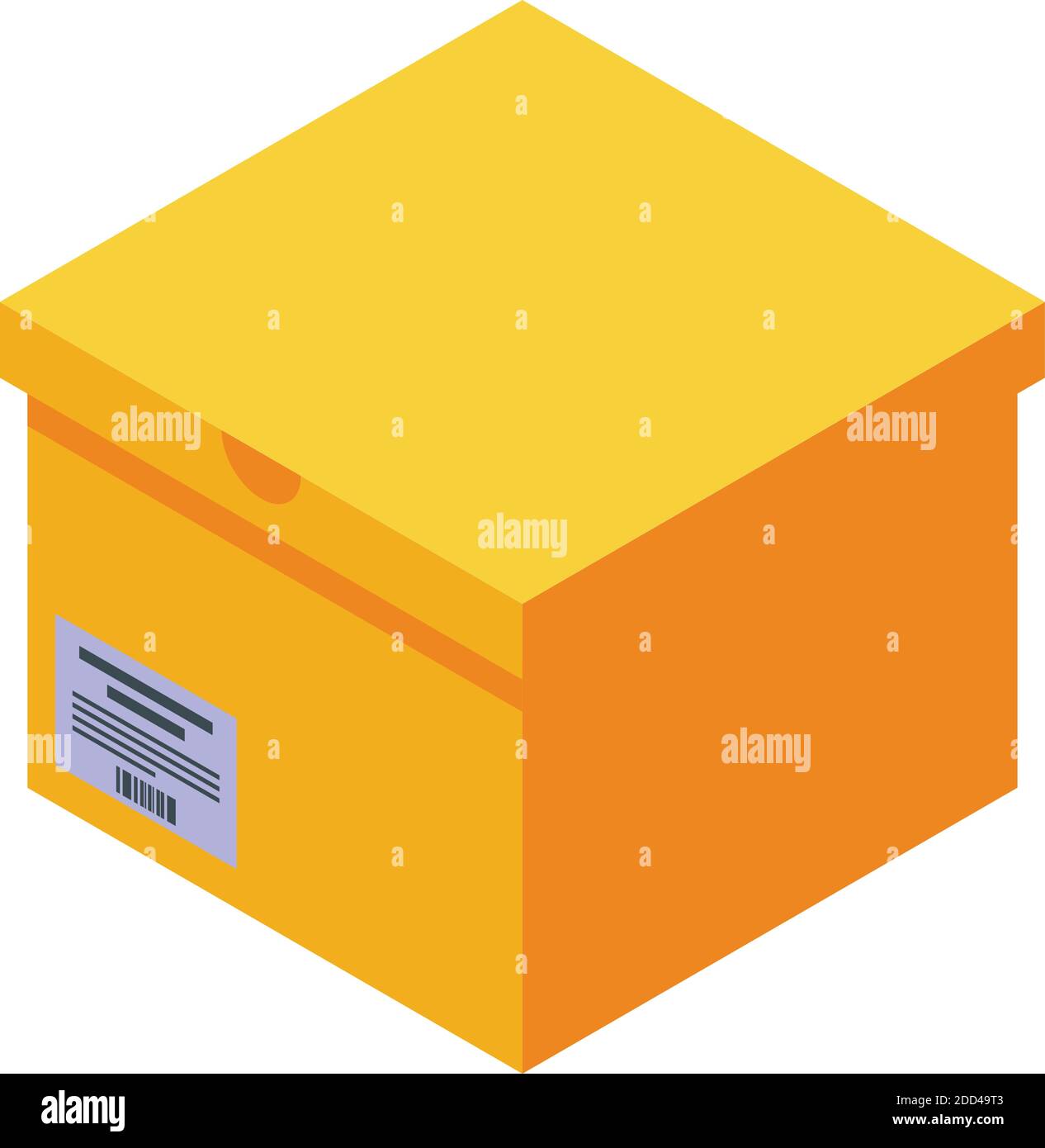 Box online shopping icon. Isometric of box online shopping vector icon ...