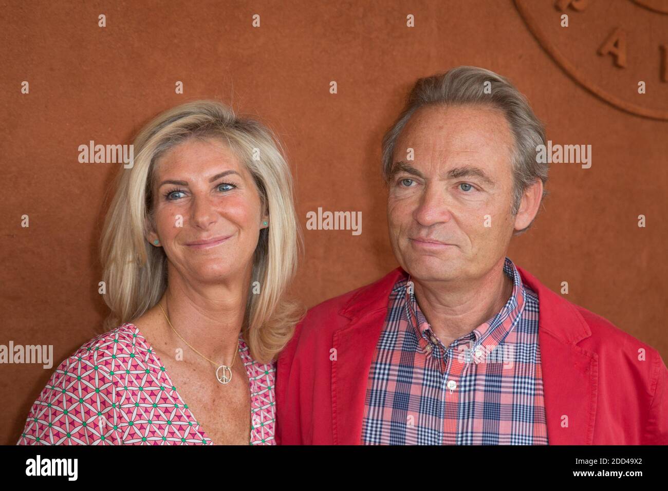 Gilles Cohen and wife Karine Paschal at Village during French Tennis ...