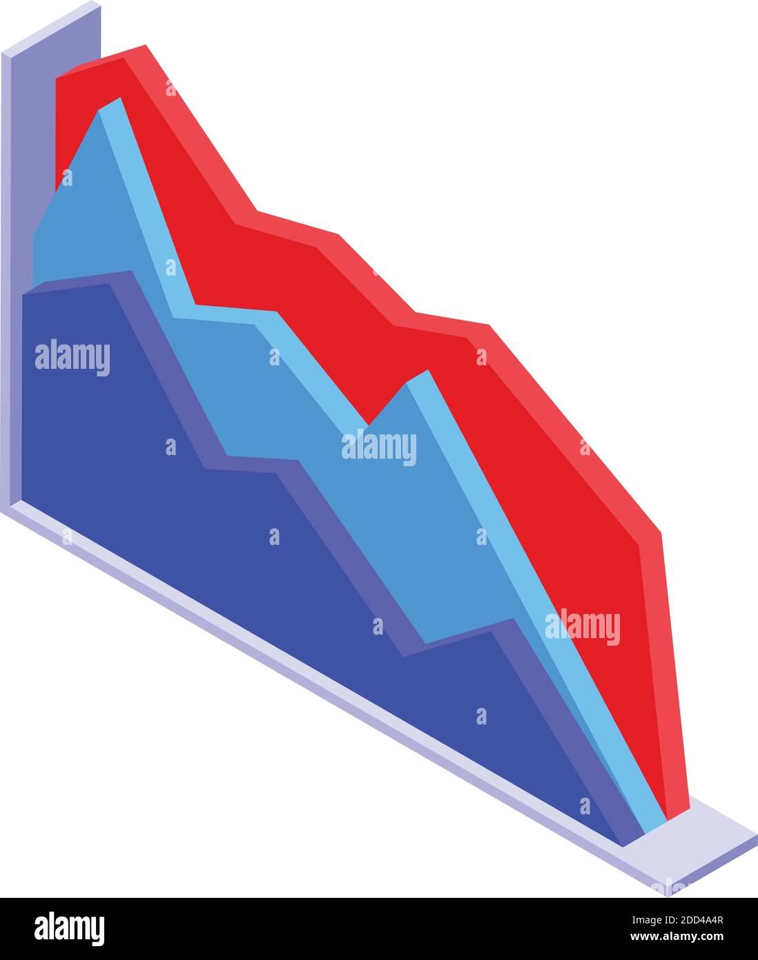 Report annual graph icon. Isometric of report annual graph vector icon ...