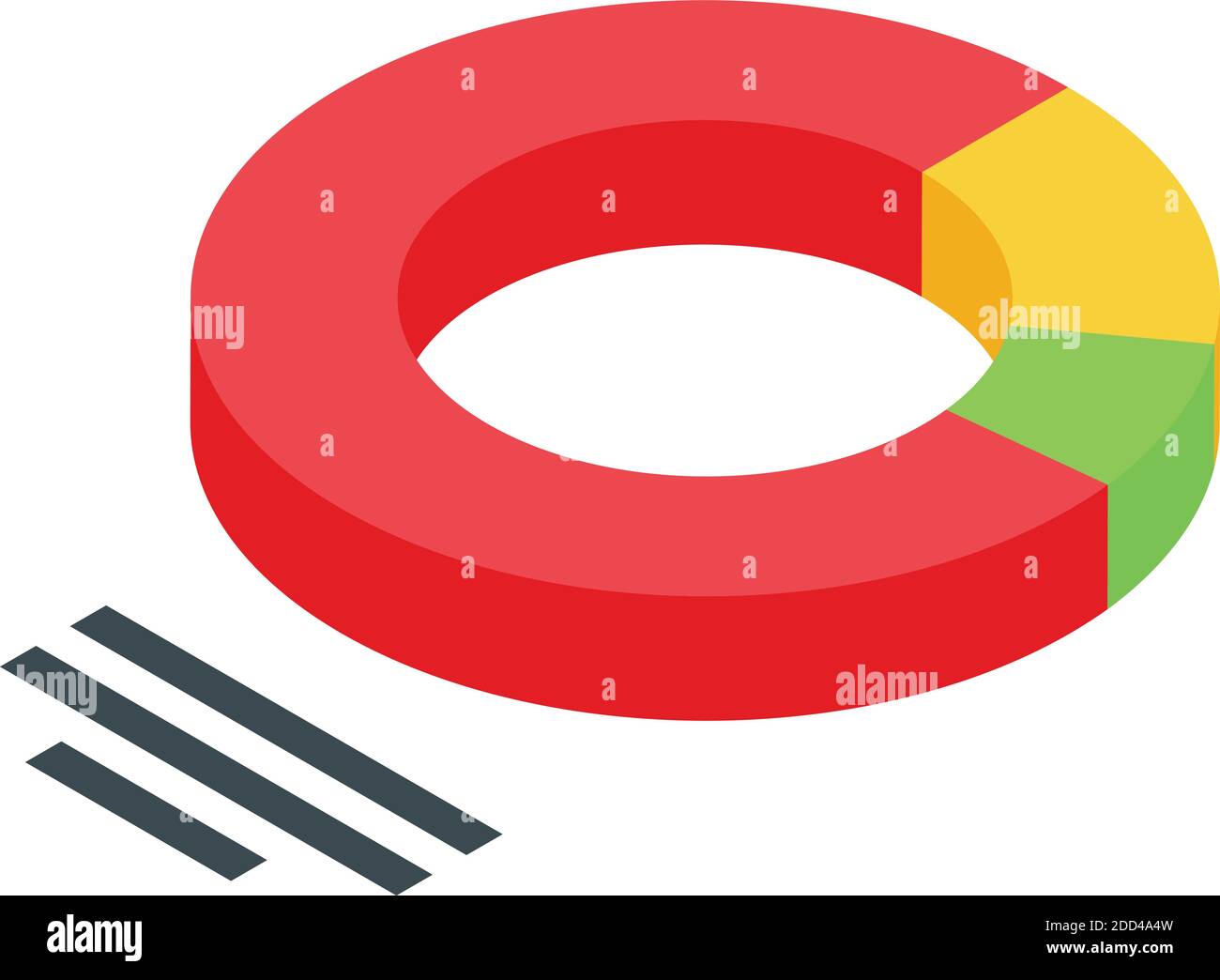 Report graph circle icon. Isometric of report graph circle vector icon ...