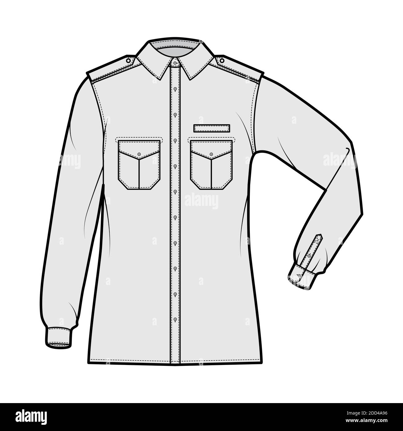 Military uniform pockets Stock Vector Images - Alamy