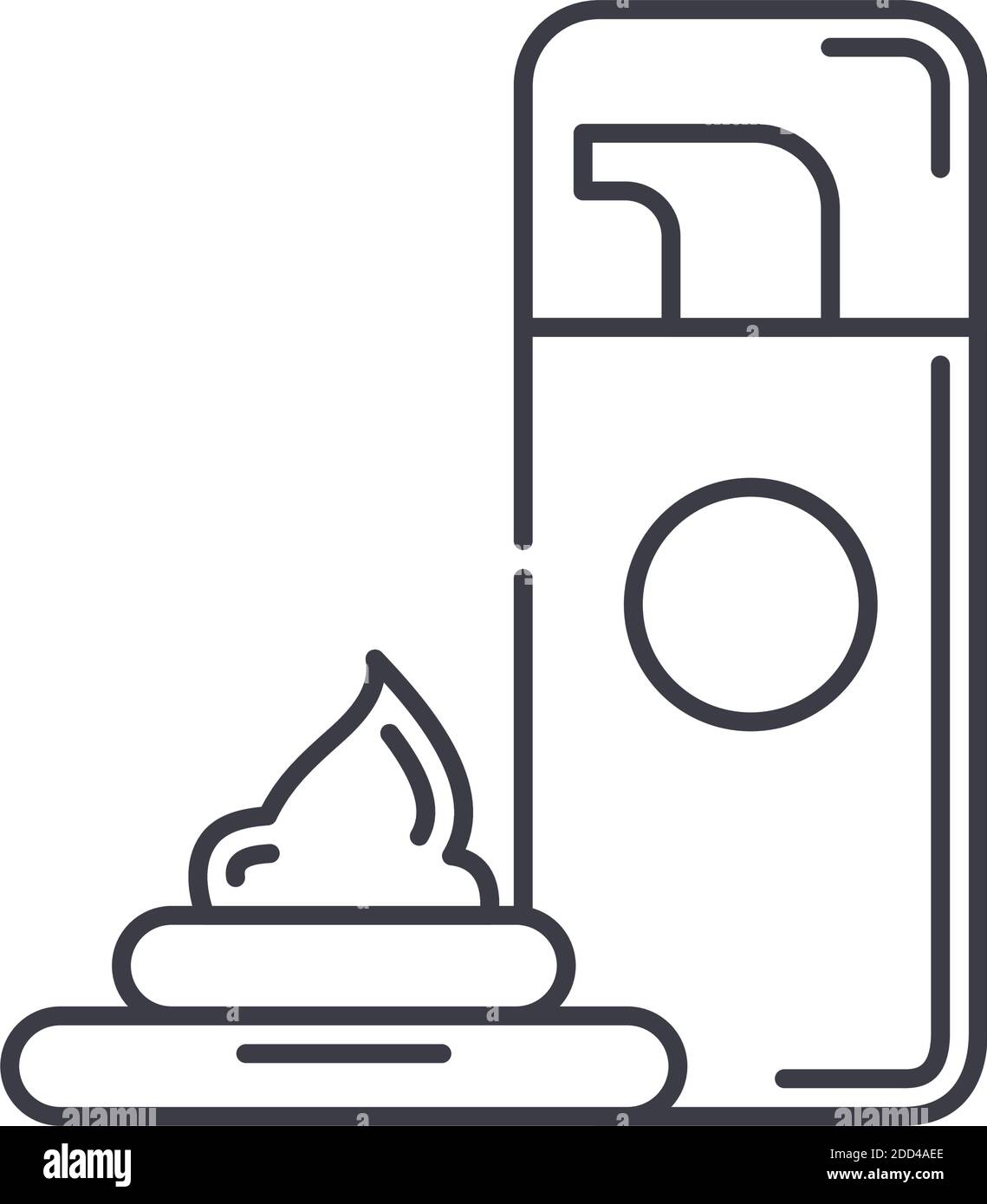 Face foam icon, linear isolated illustration, thin line vector, web ...