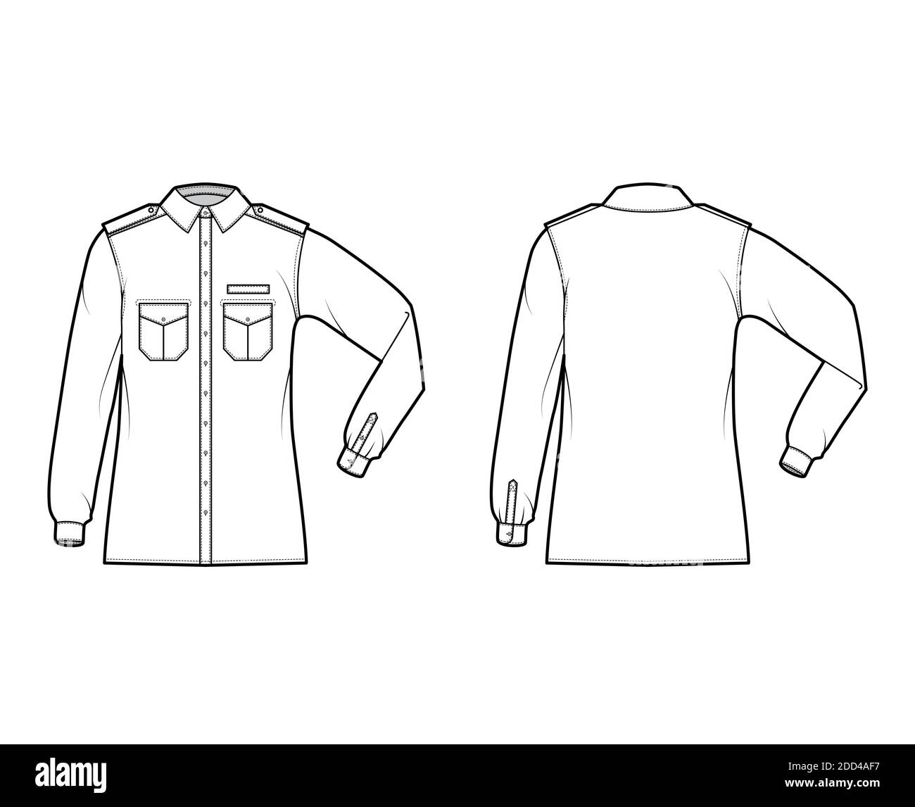 Military uniform pockets Stock Vector Images - Alamy
