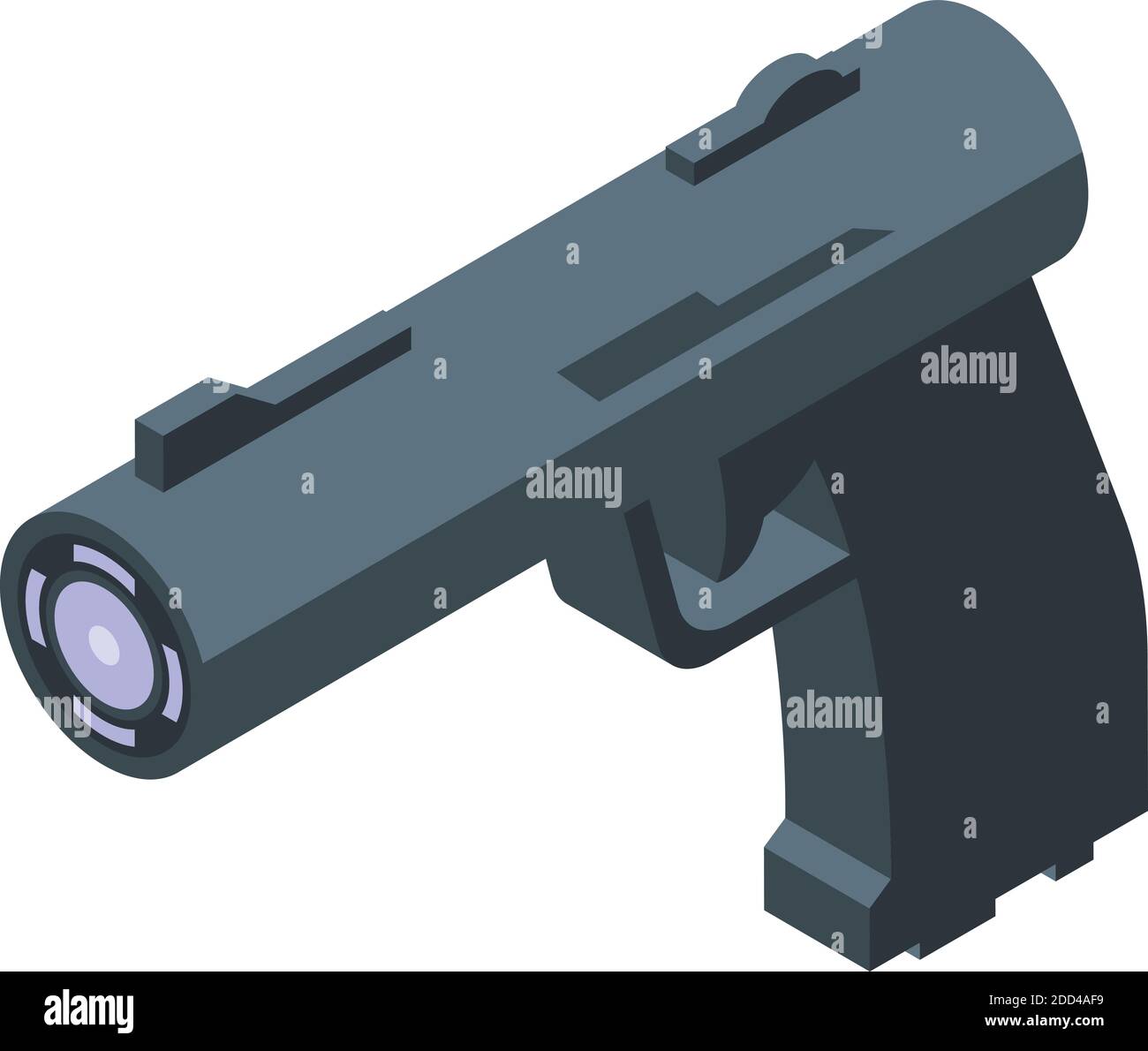 Taser pistol icon. Isometric of taser pistol vector icon for web design ...