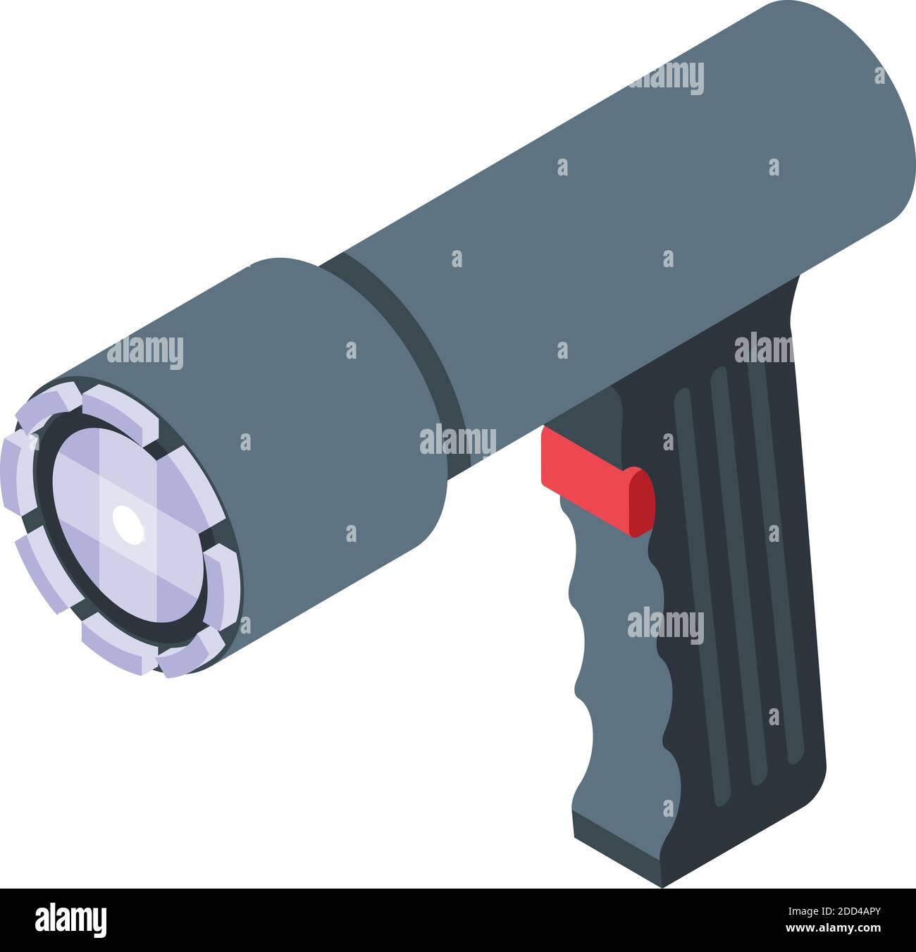 Flashlight taser icon. Isometric of flashlight taser vector icon for ...