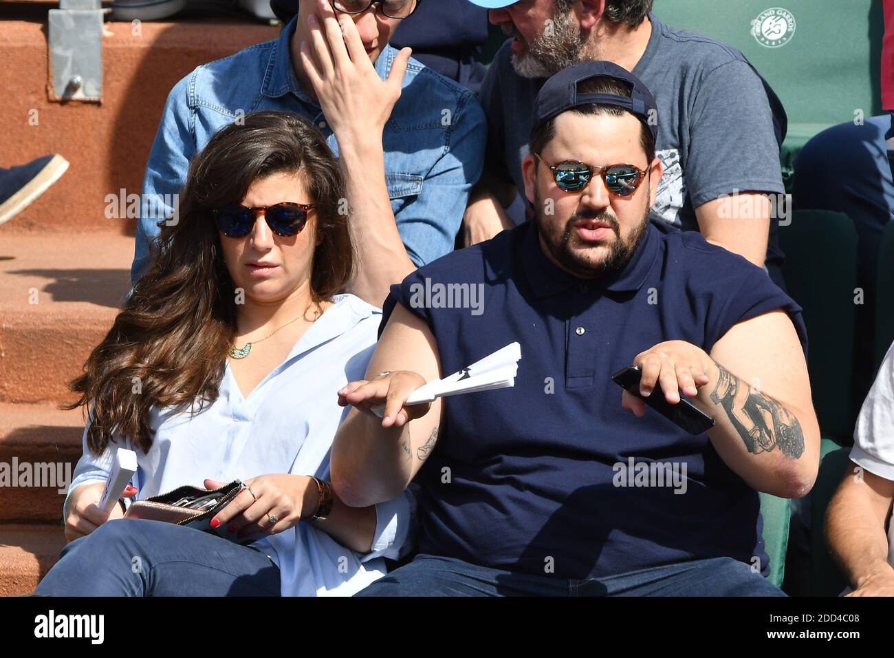 Humorist Artus and his wife attend the 2018 French Open - Day Seven at ...
