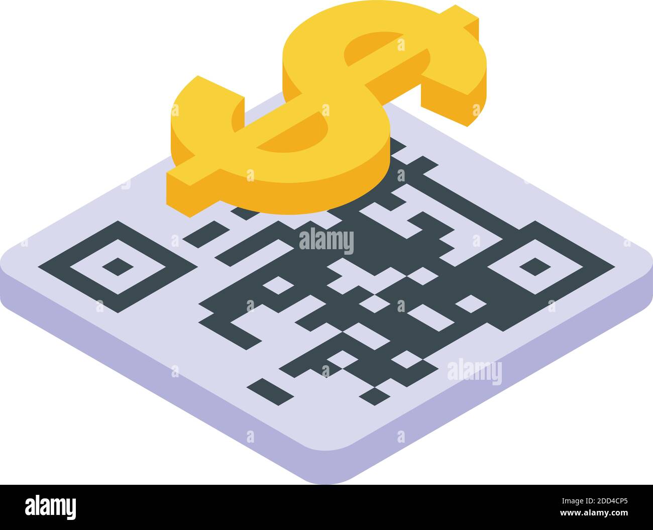 Qr code mobile payment icon. Isometric of qr code mobile payment vector ...