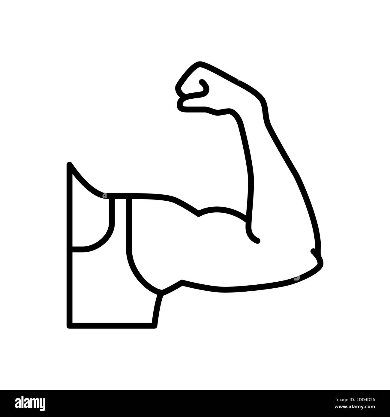 The hand with the muscles. Healthy lifestyle. Sports icon. Isolated ...