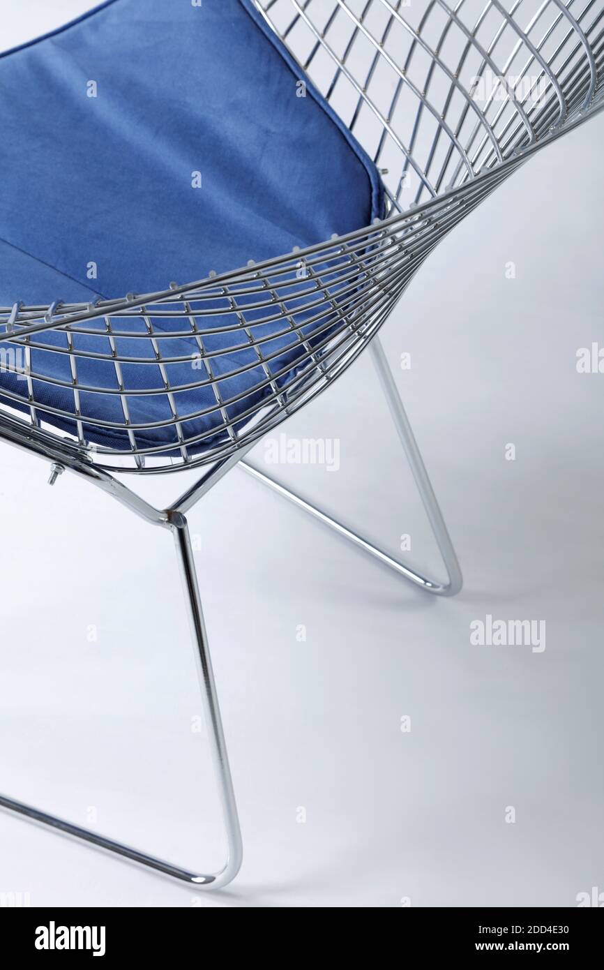 Details of the metal mesh chair Stock Photo - Alamy