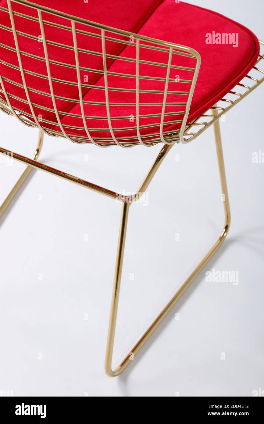 Details of the metal mesh chair Stock Photo - Alamy