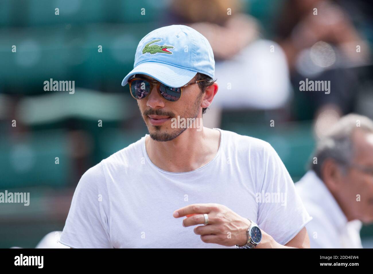 Samir Boitard in stands during French Tennis Open at Roland-Garros ...