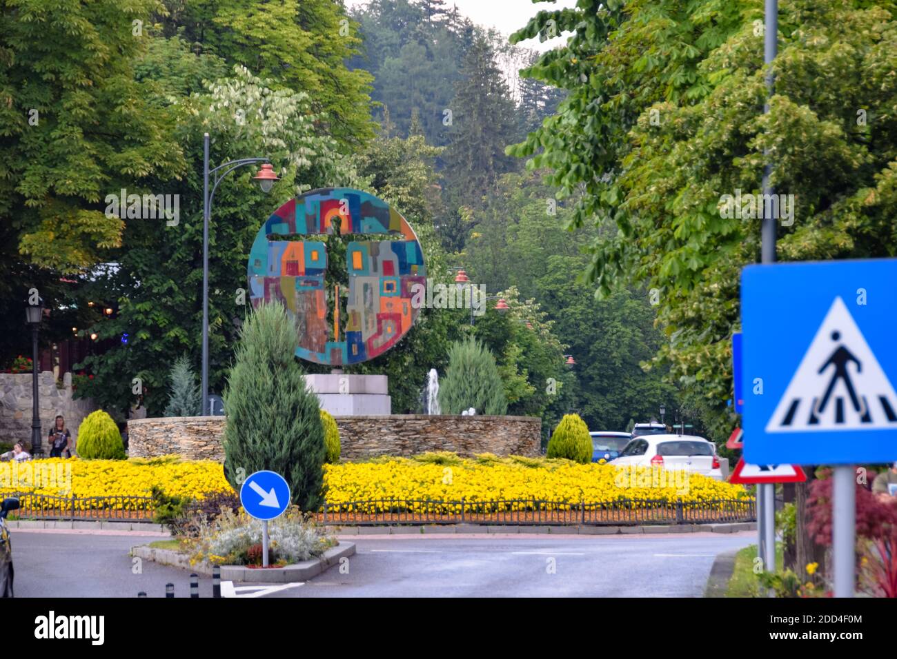 The beautiful streets of Sinaia, Romania Stock Photo - Alamy