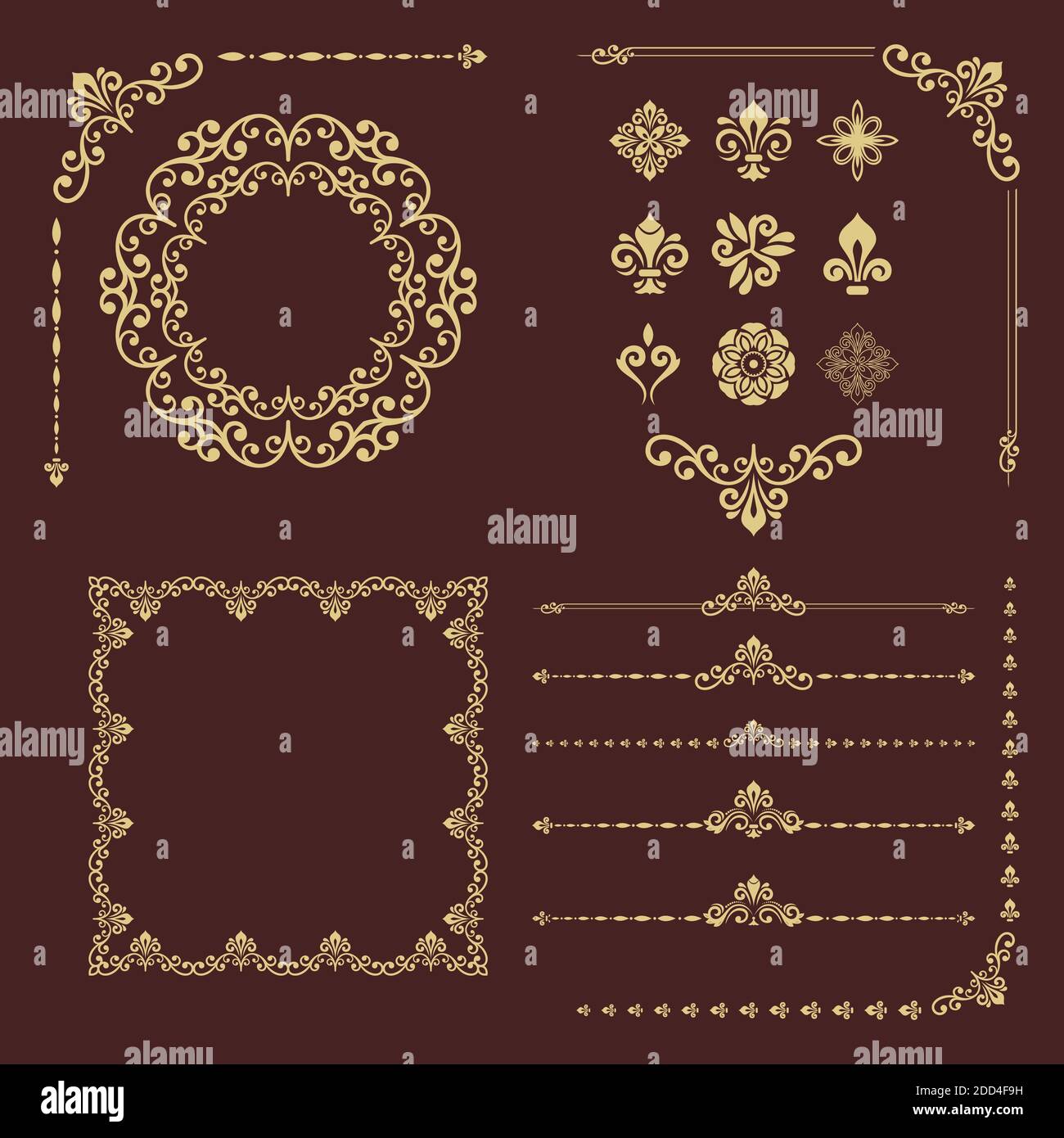 Vintage Set of Patterns Stock Vector Image & Art - Alamy