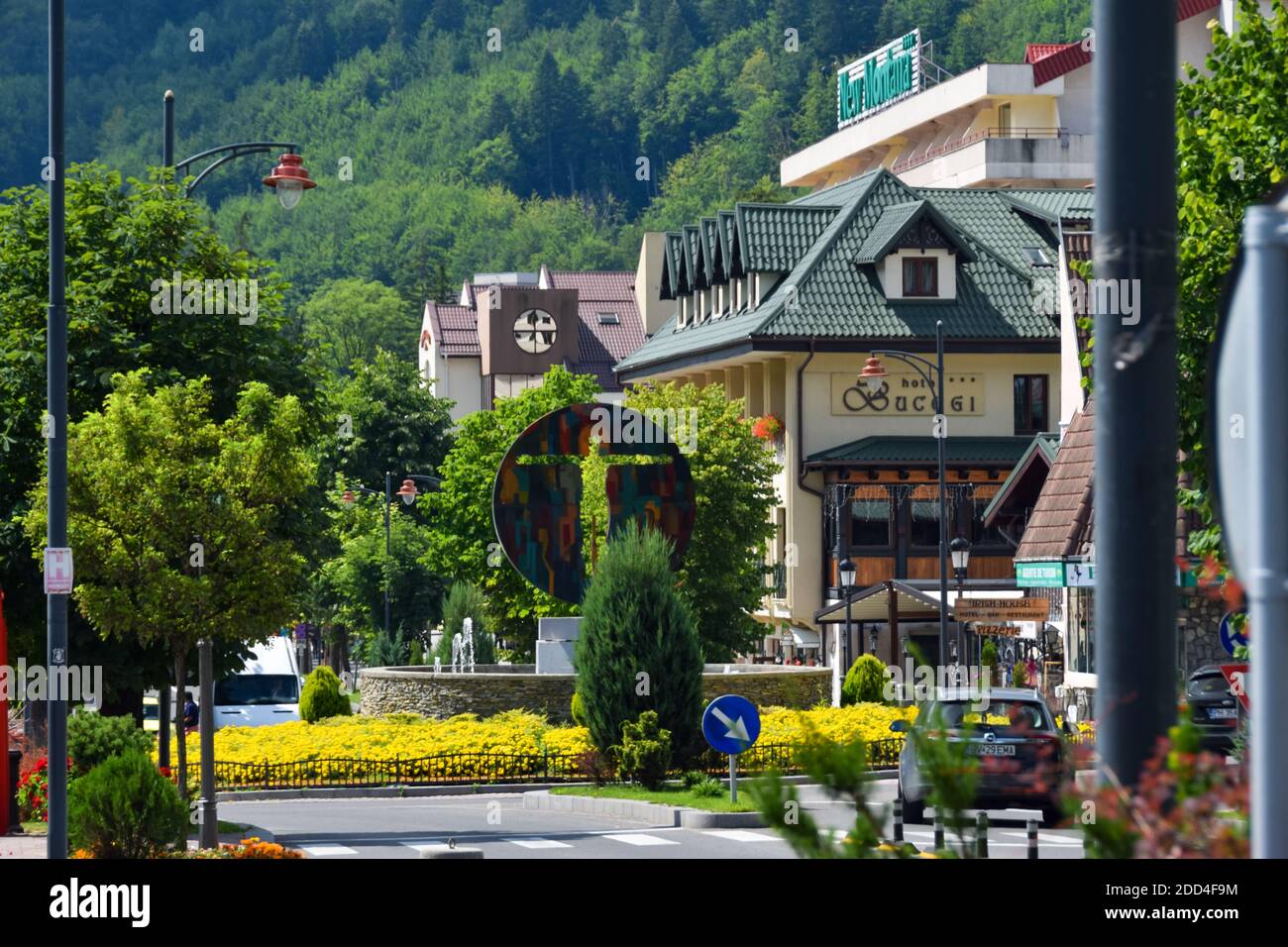 The beautiful streets of Sinaia, Romania Stock Photo - Alamy