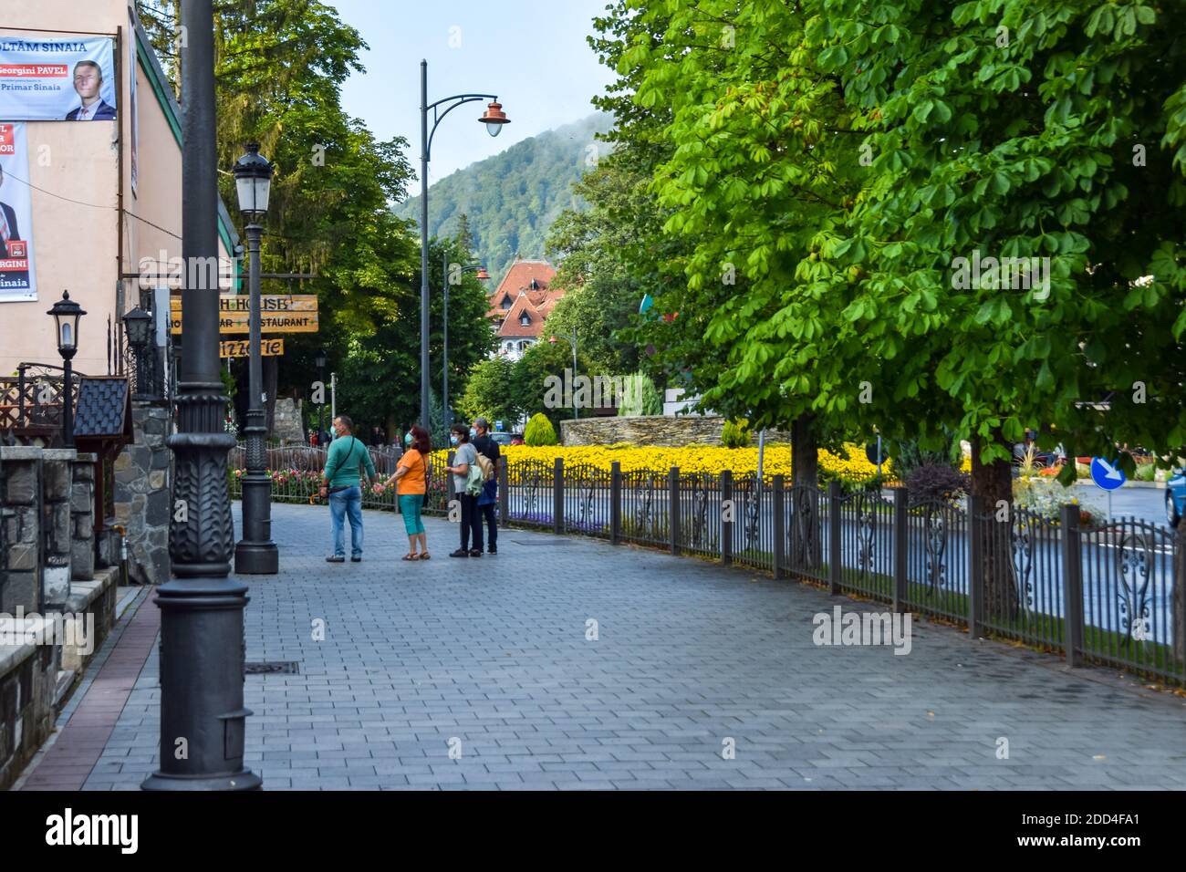 The beautiful streets of Sinaia, Romania Stock Photo - Alamy