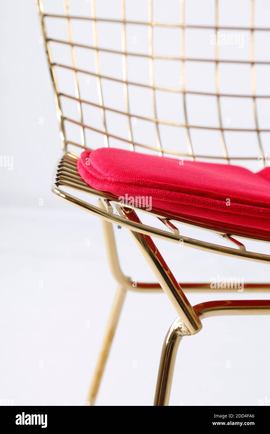 Details of the metal mesh chair Stock Photo - Alamy