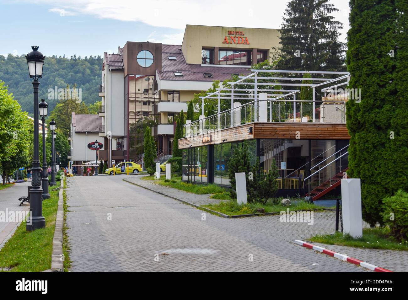 The beautiful streets of Sinaia, Romania Stock Photo - Alamy