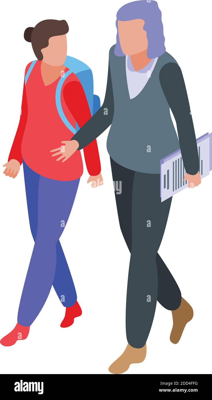 School mentor icon. Isometric of school mentor vector icon for web ...