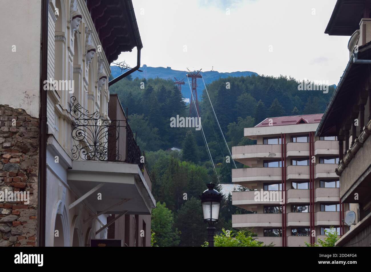 The beautiful streets of Sinaia, Romania Stock Photo - Alamy