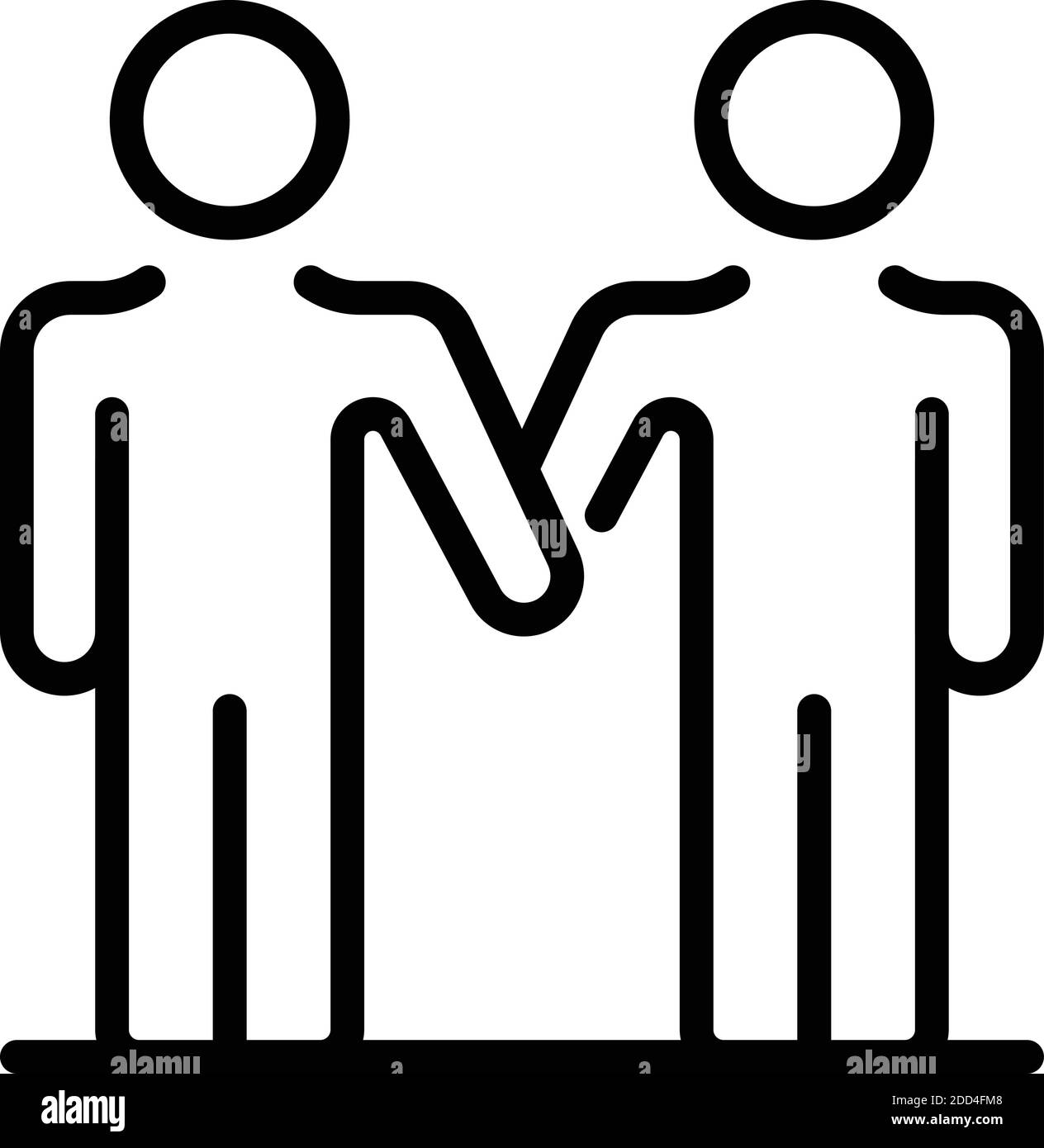 Friendship icon. Outline friendship vector icon for web design isolated ...