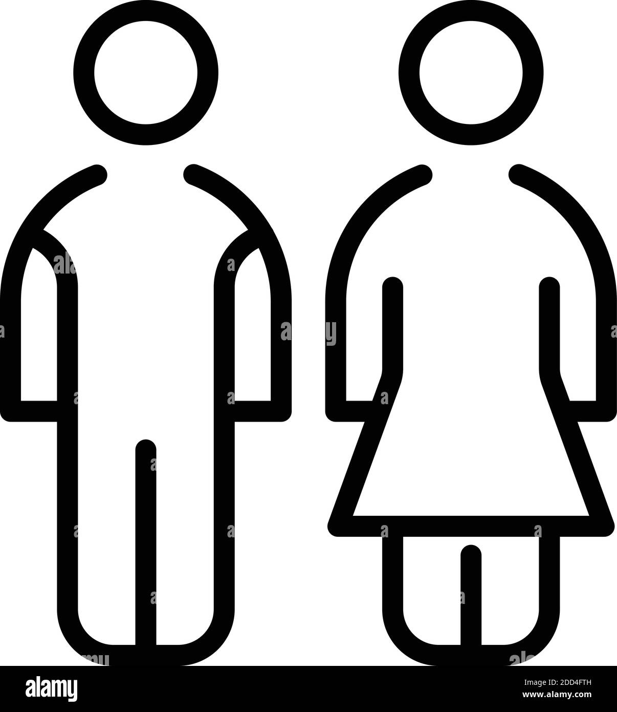 Marriage couple icon. Outline marriage couple vector icon for web ...