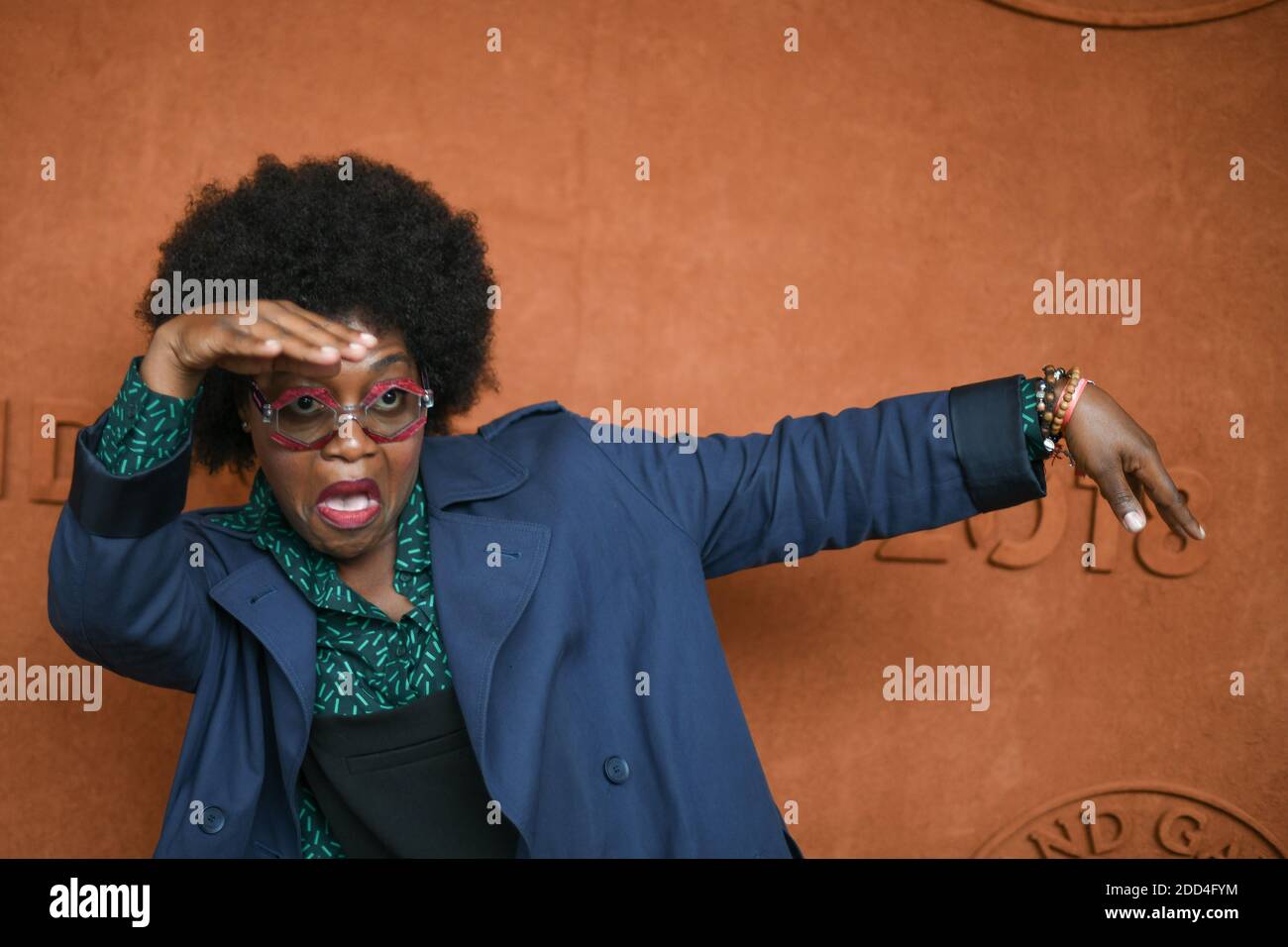 Actress Claudia Tagbo attends the 2018 French Open - Day T'en at Roland ...