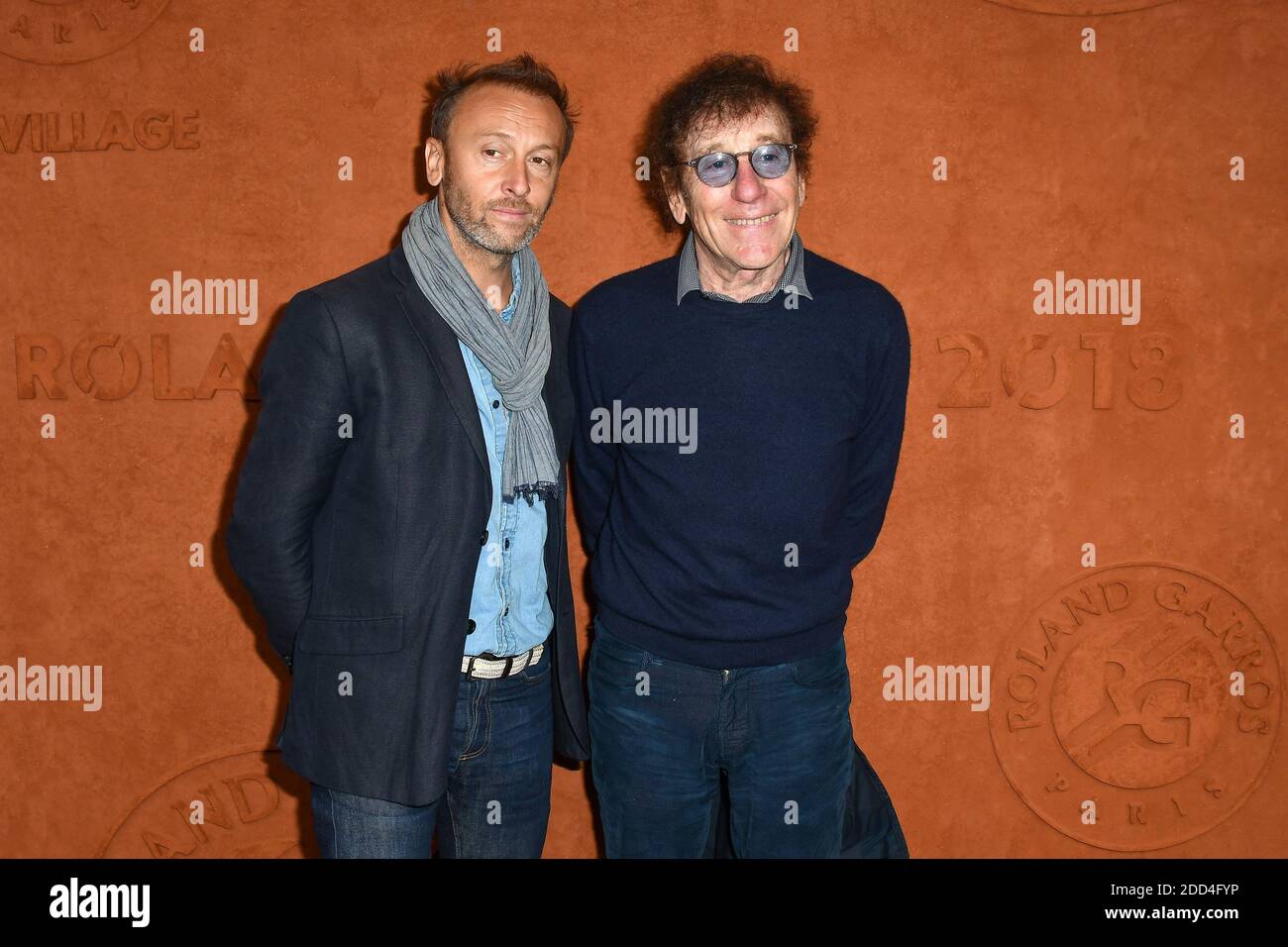 Alain Souchon (R) and his son Pierre Souchon attend the 2018 French ...