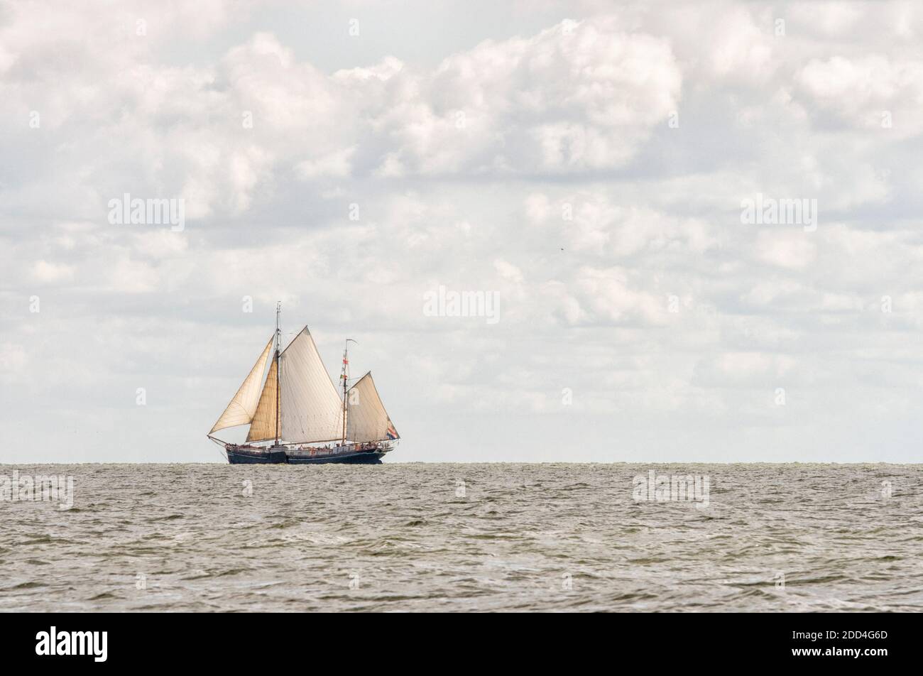 Ijsselmeer lake sea classic old sailing ship dutch netherlands hi-res ...