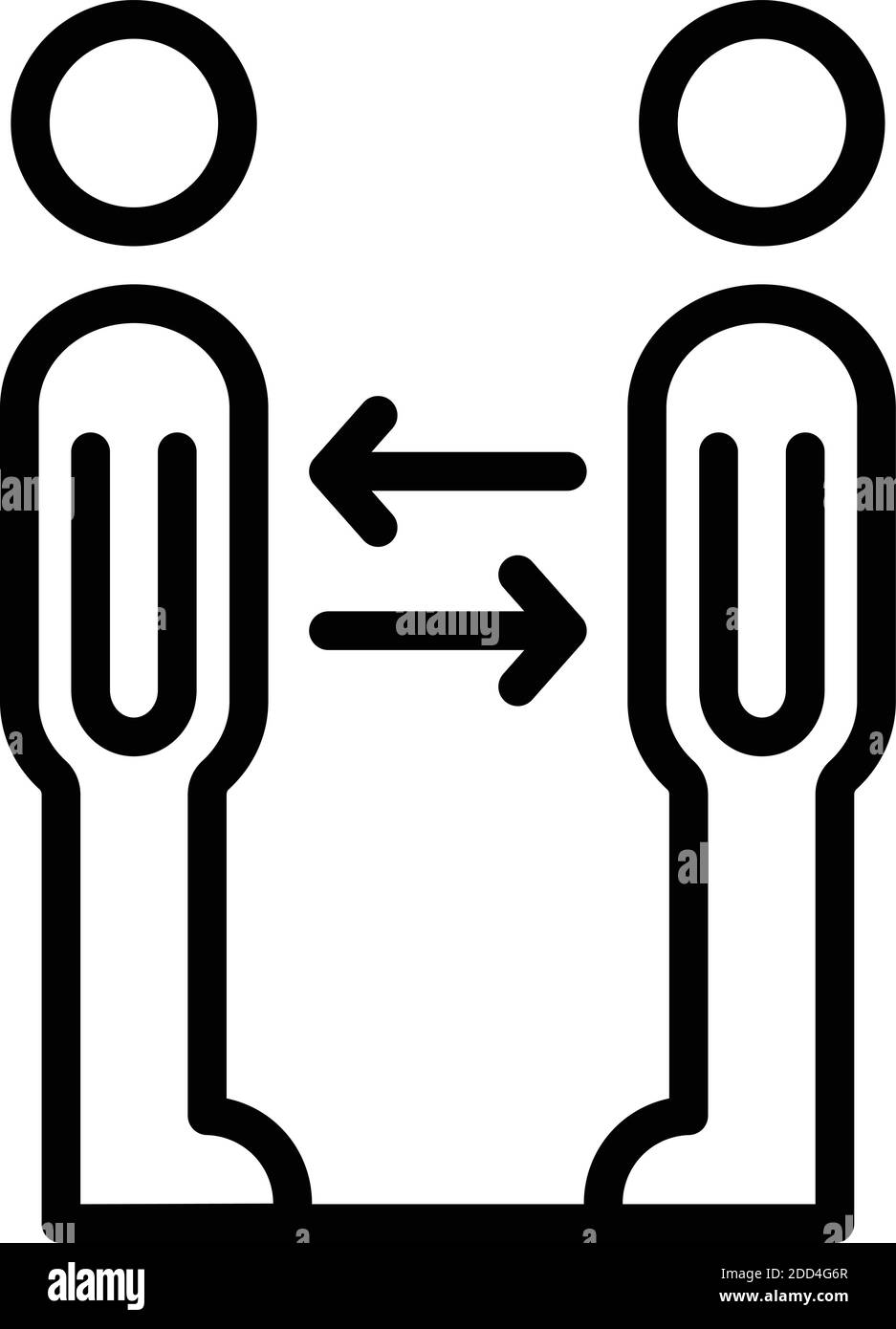 Acquaintance change icon. Outline acquaintance change vector icon for ...