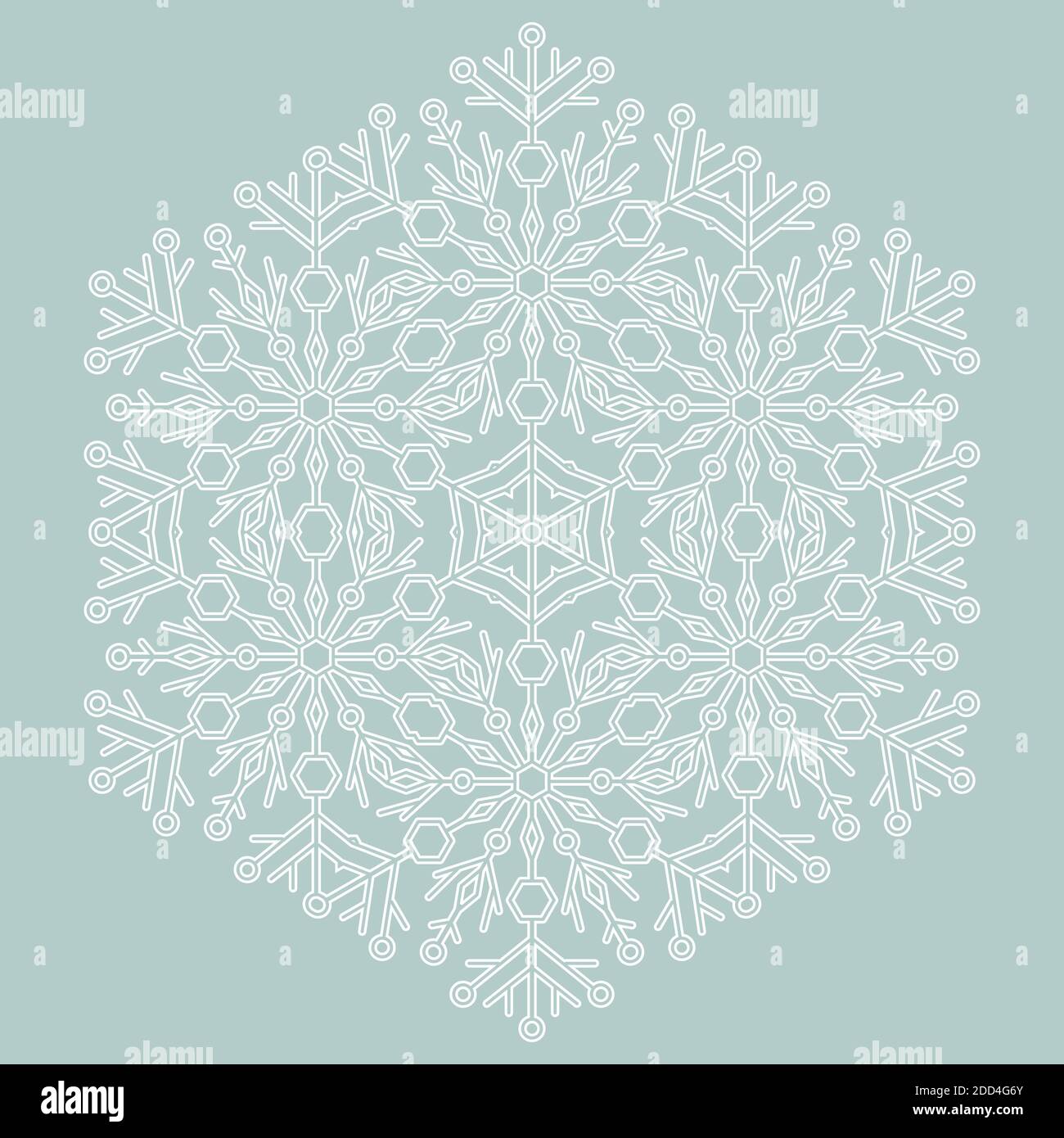 Vector Round Snowflake Stock Vector Image & Art - Alamy
