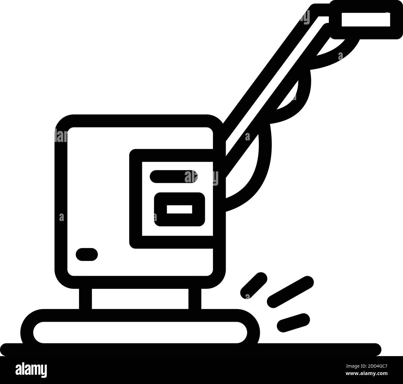 Modern grinding machine icon. Outline modern grinding machine vector icon for web design ...
