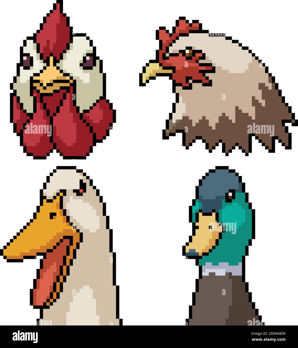 Duck pixel art hi-res stock photography and images - Alamy