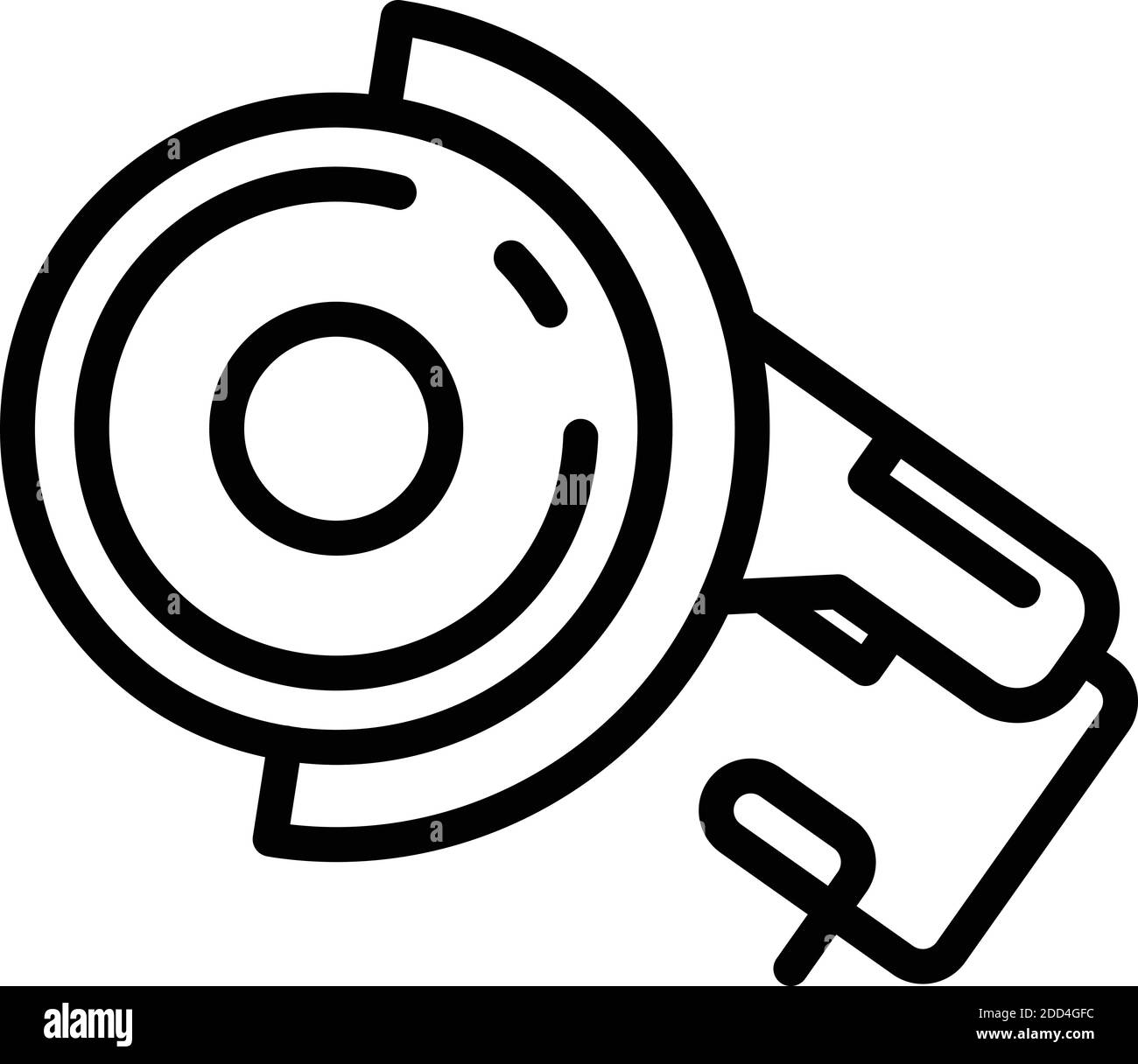 Build grinding machine icon. Outline build grinding machine vector icon for web design isolated ...