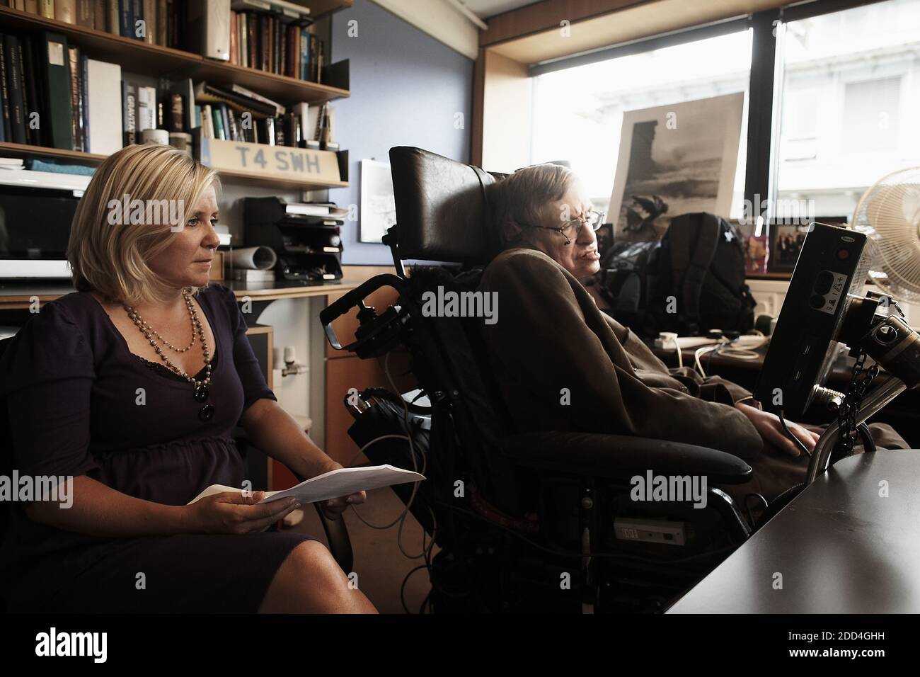 GREAT BRITAIN /Cambridge/Stephen Hawking and his daughter Lucy Hawking ...