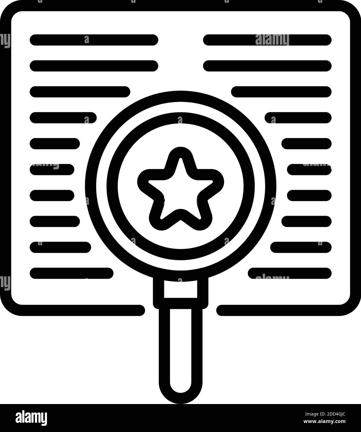 Search star report icon. Outline search star report vector icon for web ...