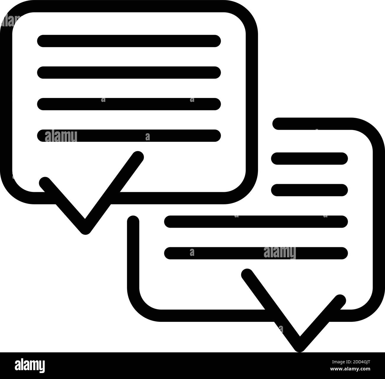 Acquaintance work chat icon. Outline acquaintance work chat vector icon ...