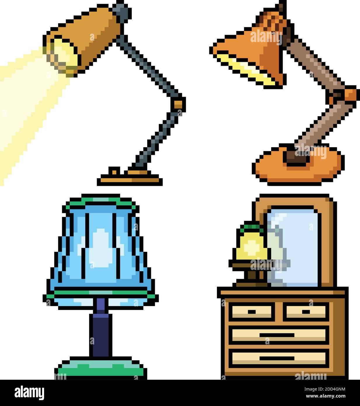 Desk pixel art Stock Vector Images - Alamy