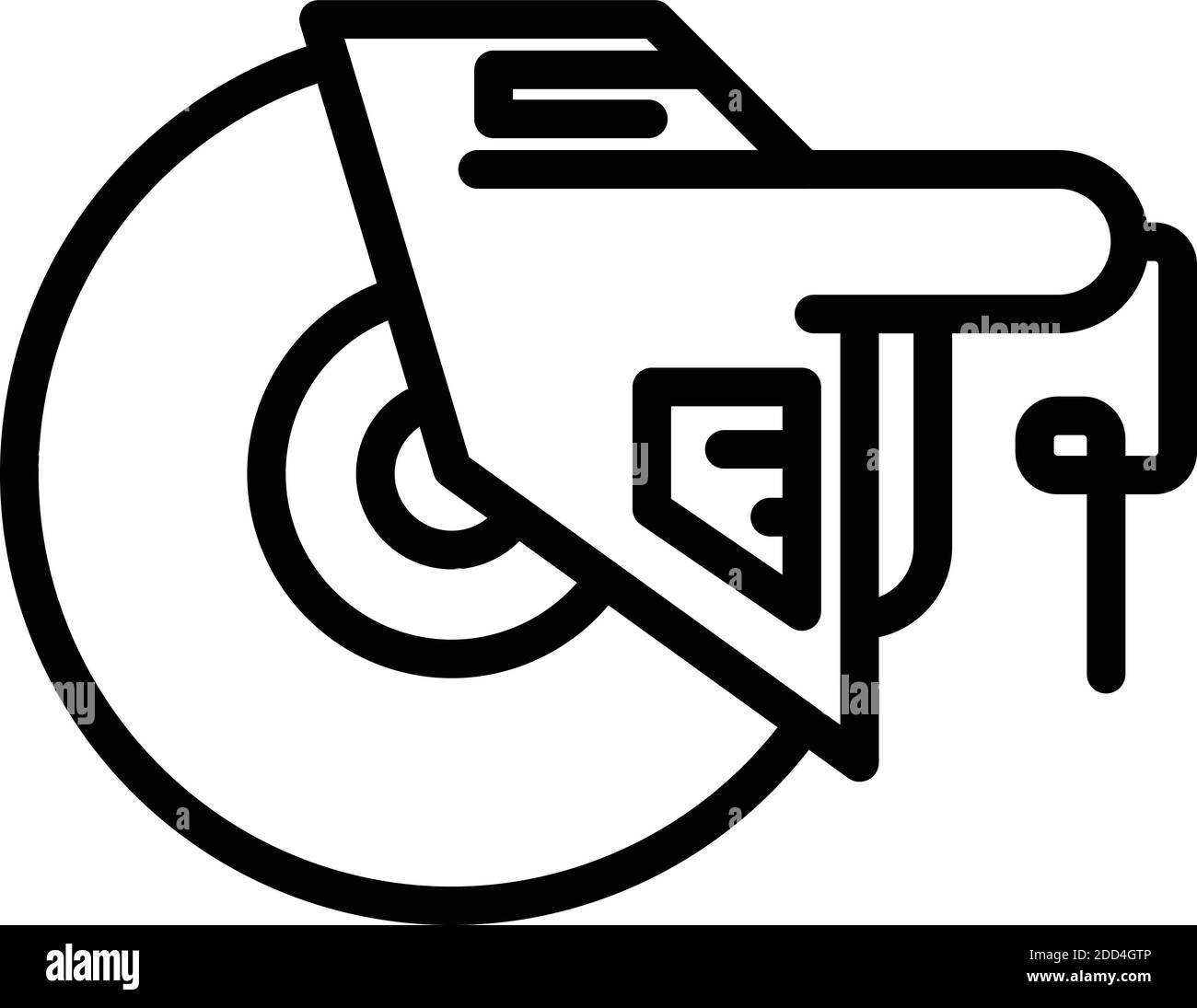 Equipment grinding machine icon. Outline equipment grinding machine vector icon for web design ...