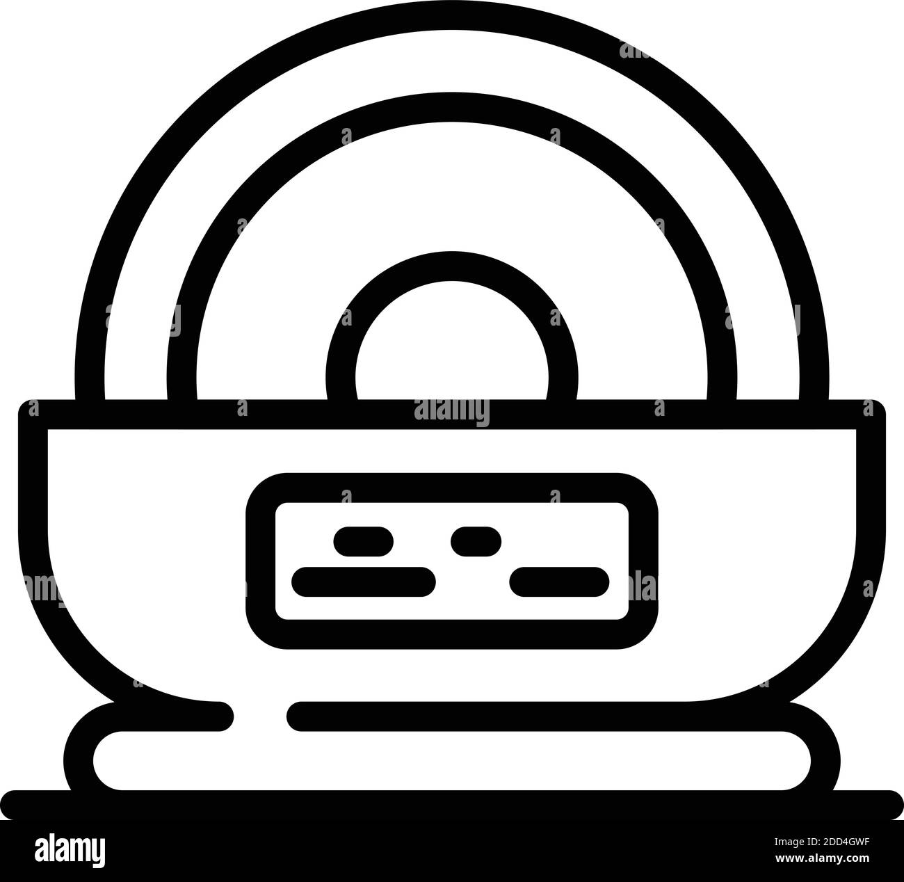 Craft grinding machine icon. Outline craft grinding machine vector icon for web design isolated ...