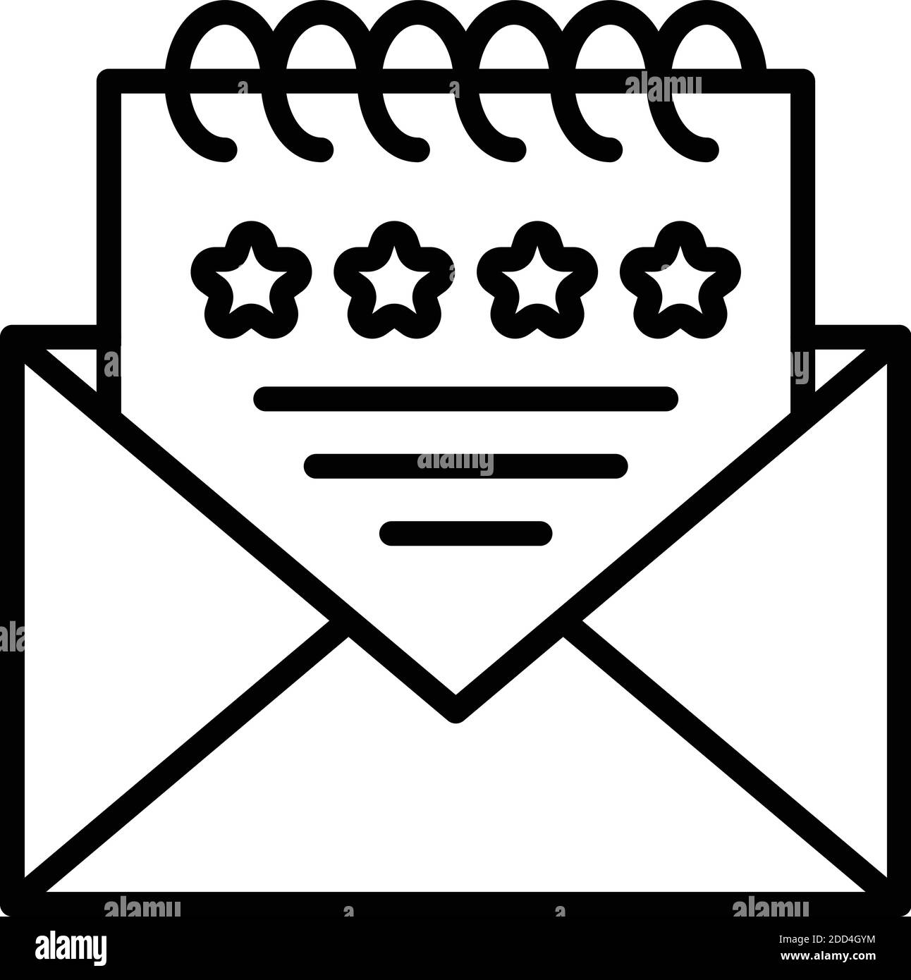 Paper rating report icon. Outline paper rating report vector icon for ...