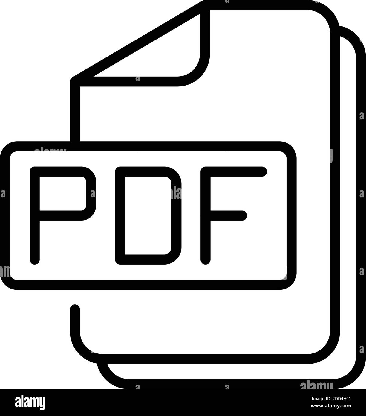 Online Pdf Report Icon Outline Online Pdf Report Vector Icon For Web