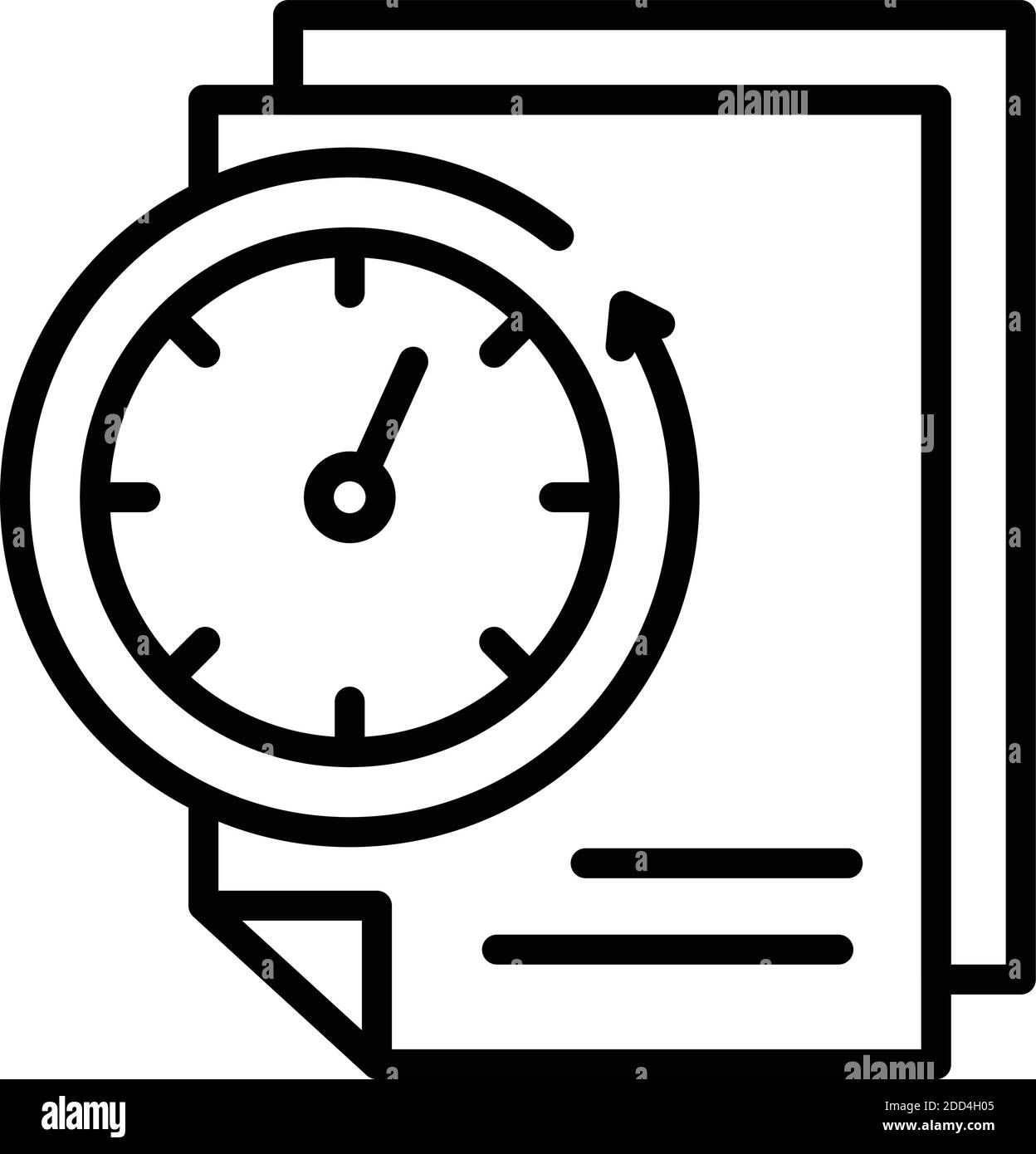 Mail fast time report icon. Outline mail fast time report vector icon ...