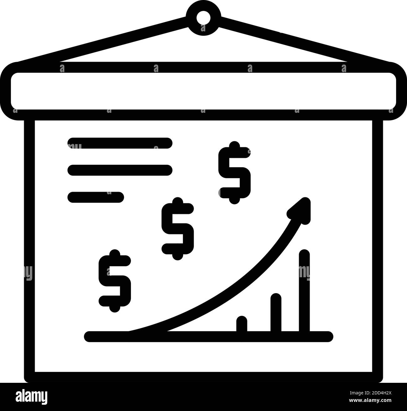 Grow up finance report banner icon. Outline grow up finance report ...