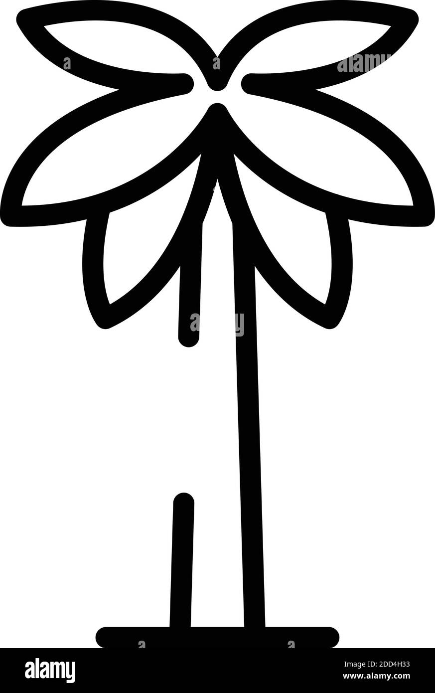 California palm tree icon. Outline california palm tree vector icon for ...