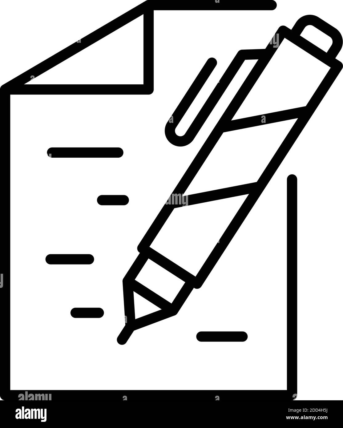 Writing report icon. Outline writing report vector icon for web design ...