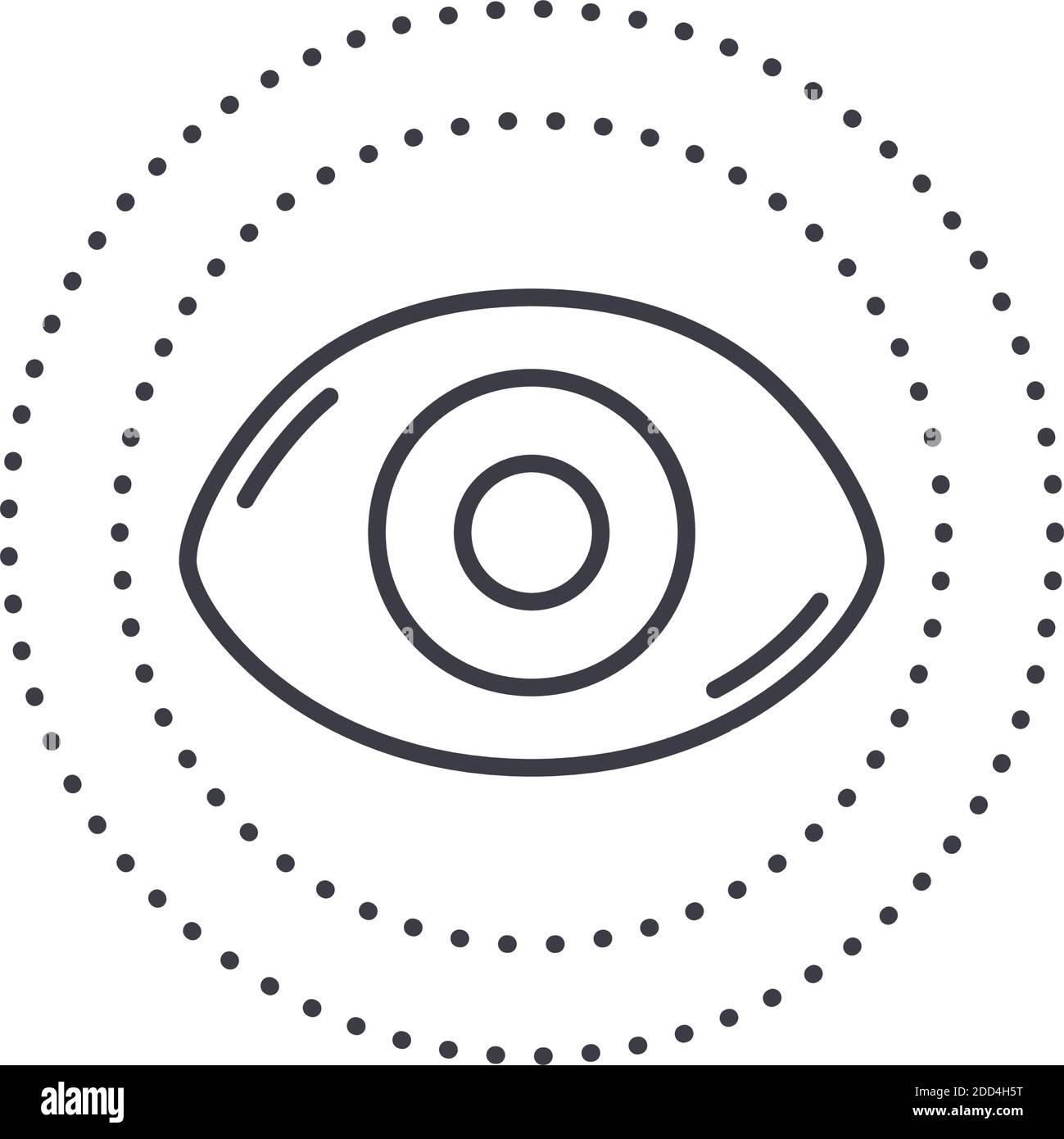 Eye looking icon, linear isolated illustration, thin line vector, web ...